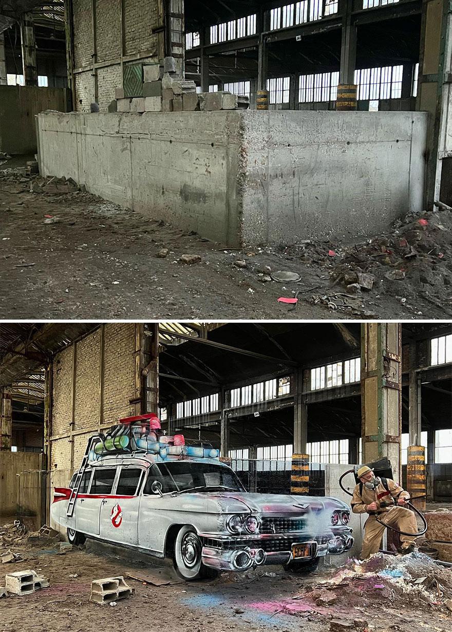 Francúzsky umelec premieňa objekty a opustené miesta na nádherné 3D ...