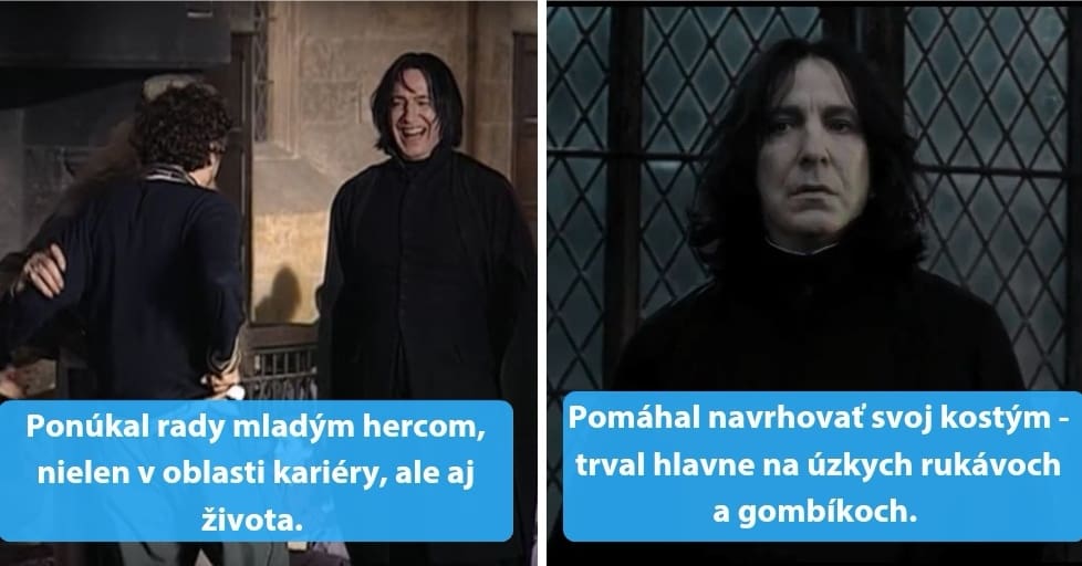 Alan Rickman - známy postavou Severusa Snapea - akým bol človekom ...