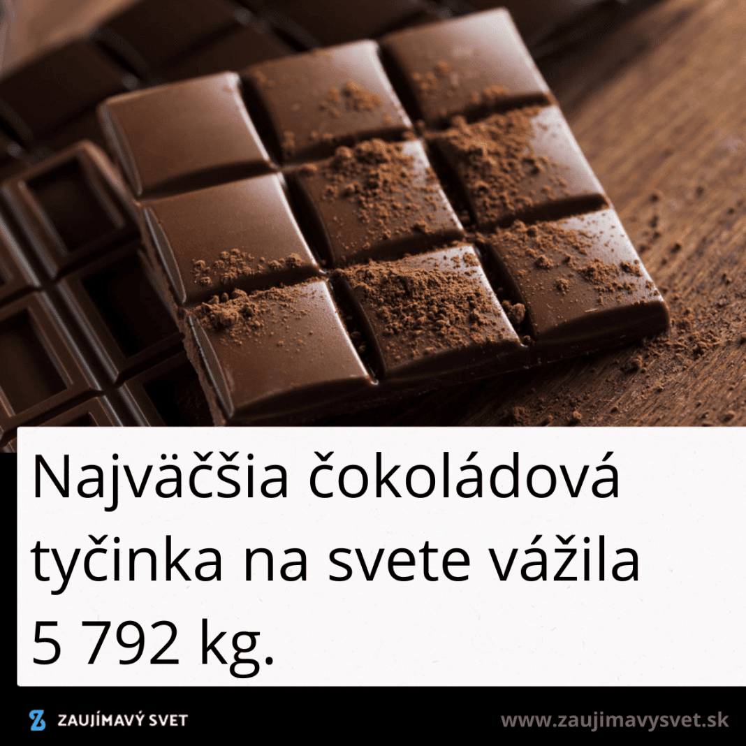 Náhodné zaujímavosti: koľko vážila najväčšia čokoládová tyčinka na ...